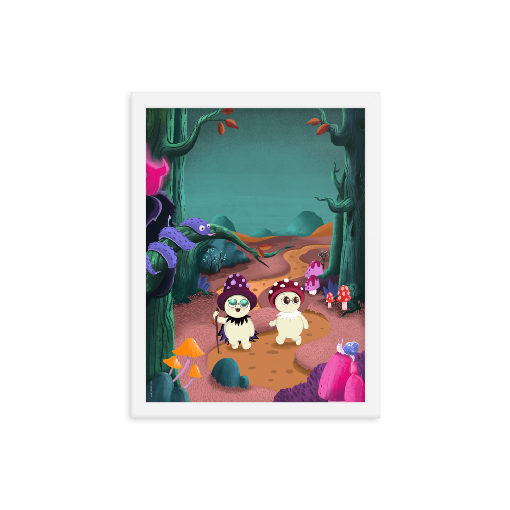 Framed Fred hiding - The Forgotten Forest Poster – Tulipop Official Store